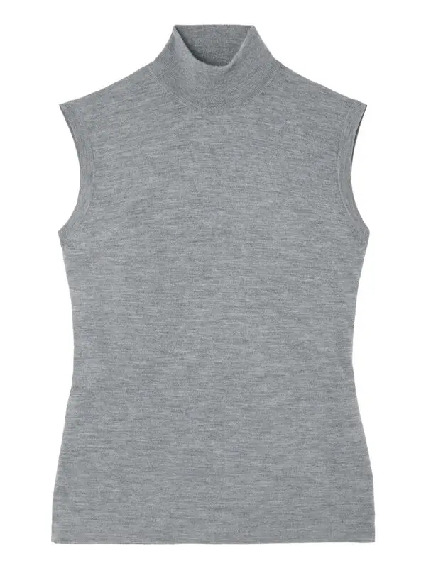 LISA YANG Sleeveless High-necked Vest - Darkgray
