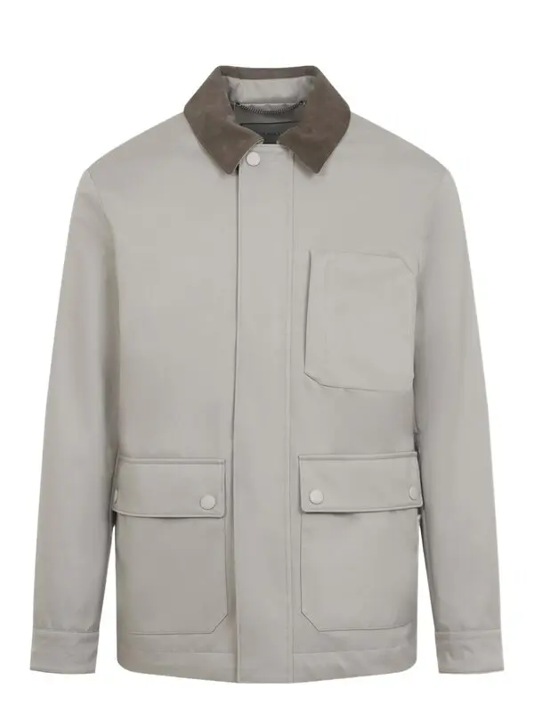 Canali Button Pocket Jacket - Gray