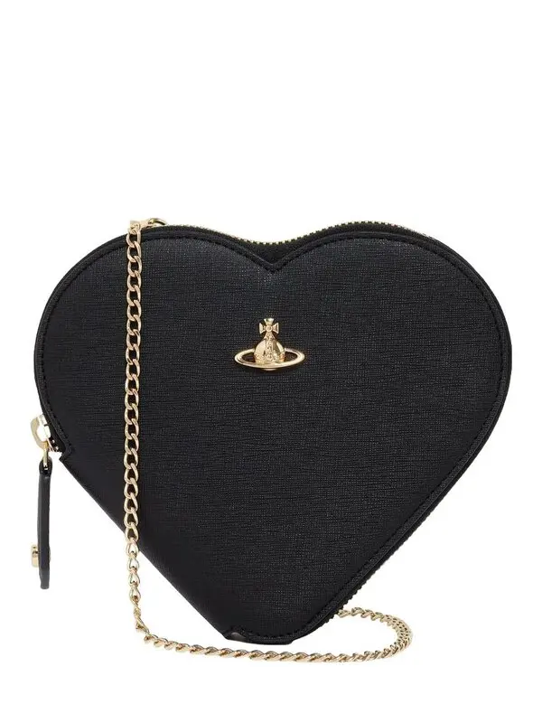 VIVIENNE WESTWOOD Heart Crossbody Bag - Black