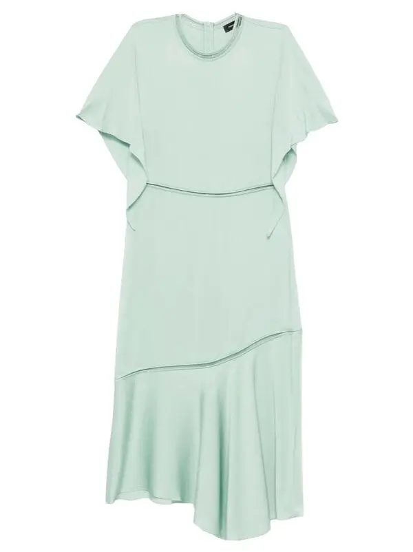 Fabiana Filippi Draped Asymmetrical Midi Dress - Green