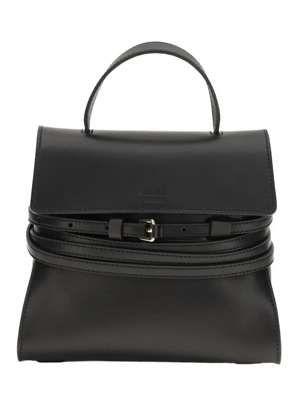 Moschino Tie Me Logo Embossed Tote Bag - Black