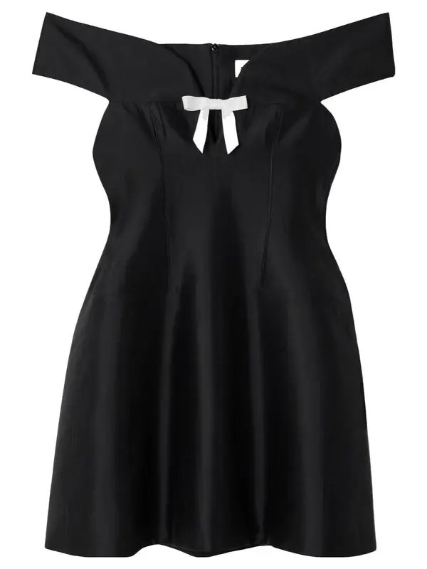 SHUSHU/TONG Bow-embellished Bustier Dress - Black