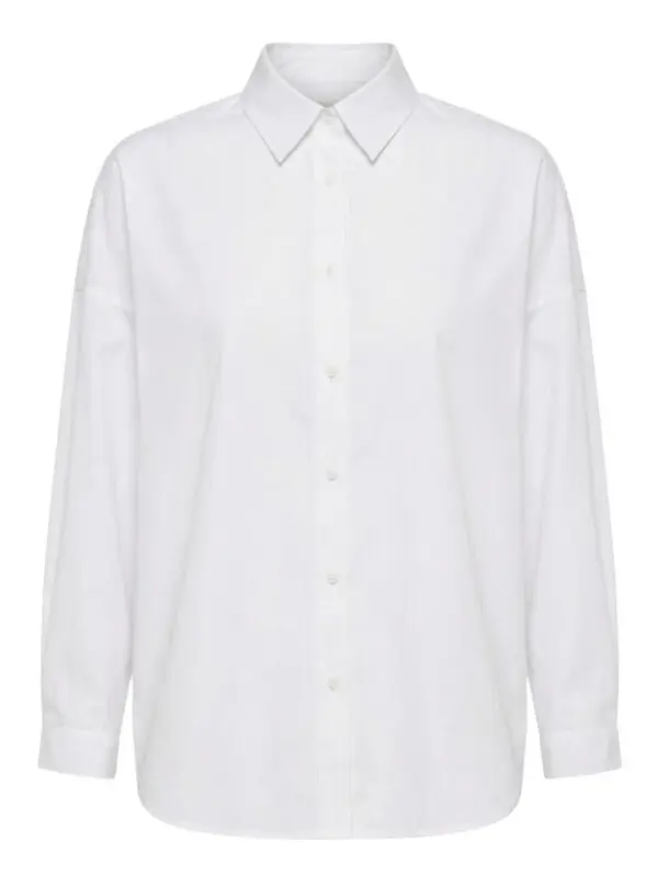 Peserico Long Sleeve Pleated Shirt - White