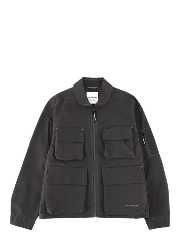 AND WANDER Utility Pocket Jacket - Black