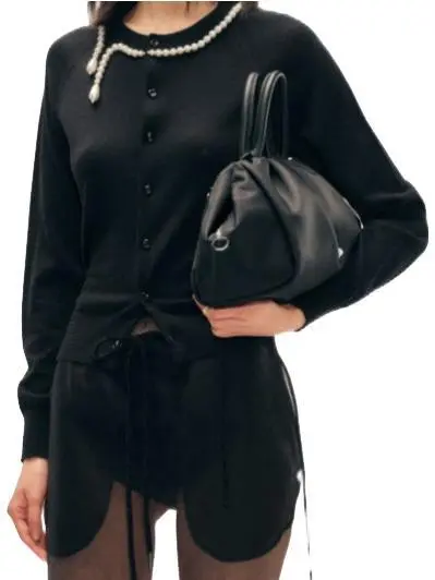 Simone Rocha Embellished Cardigan Sweater - Black