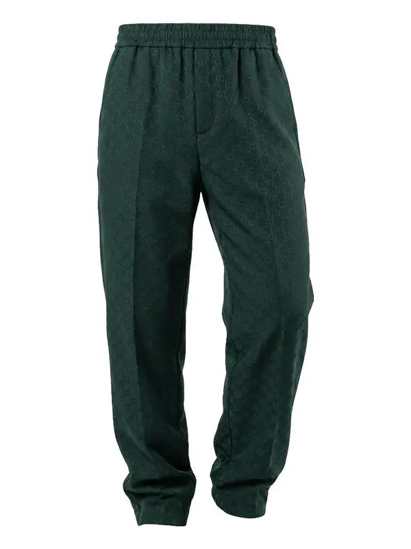 Gucci Monogram Casual Pants - Black