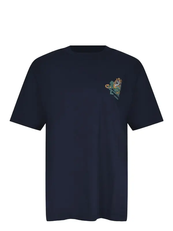 Etro Pegaso Embroidered T-shirt - Blue