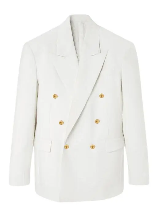 Versace Double-breasted Blazer - White