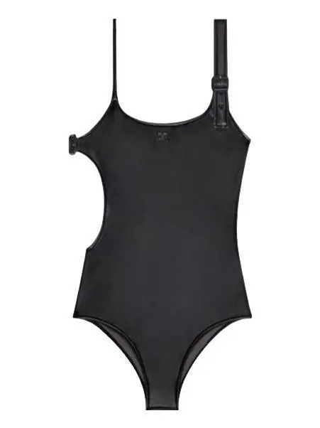 COURREGES Bodysuit With Buckle Detail - Black