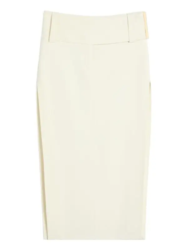 Sportmax Spsfronda Midi Skirt With Belted Waist - Ivory