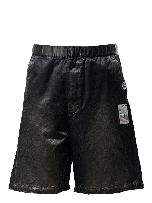 Mihara Yasuhiro Sun Faded Satin Shorts - Black