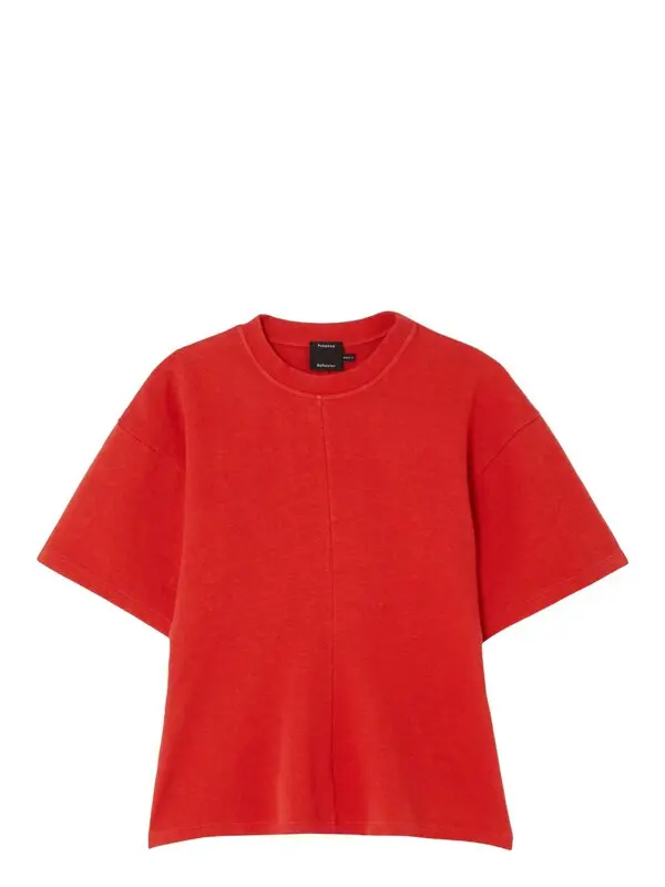 Proenza Schouler Crew Neck Knitted T-shirt - Poppy Red
