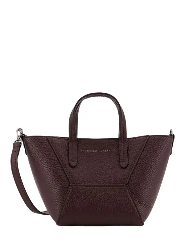 Brunello Cucinelli Duo Mini Top Handle Bag - Brown