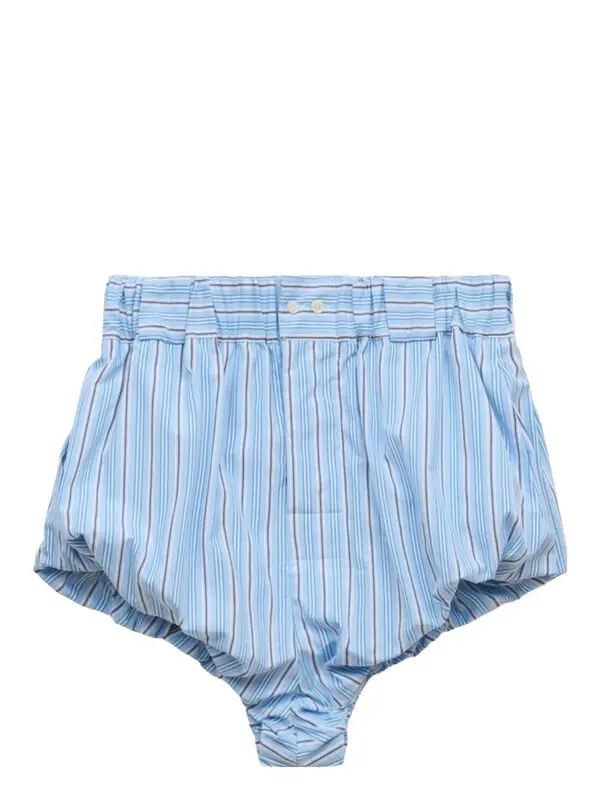 Marni Striped Poplin Bloomers - Light Blue
