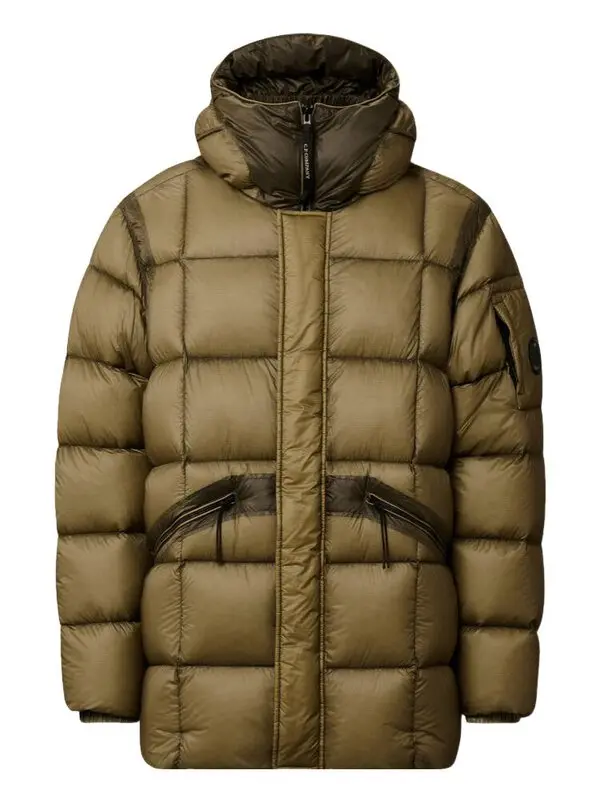 C.P. COMPANY Quilted Hooded Jacket - Green