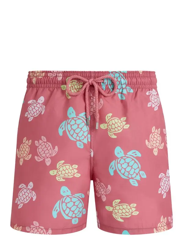 Vilebrequin Elastic Waist Turtle Print Swim Shorts - Boudoir