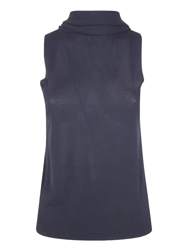 Alberta Ferretti Sleeveless Cape Shirt - Black
