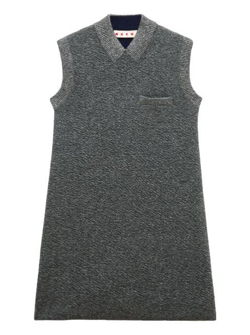 Marni Wool Mini Dress With Lurex Detailing - Black