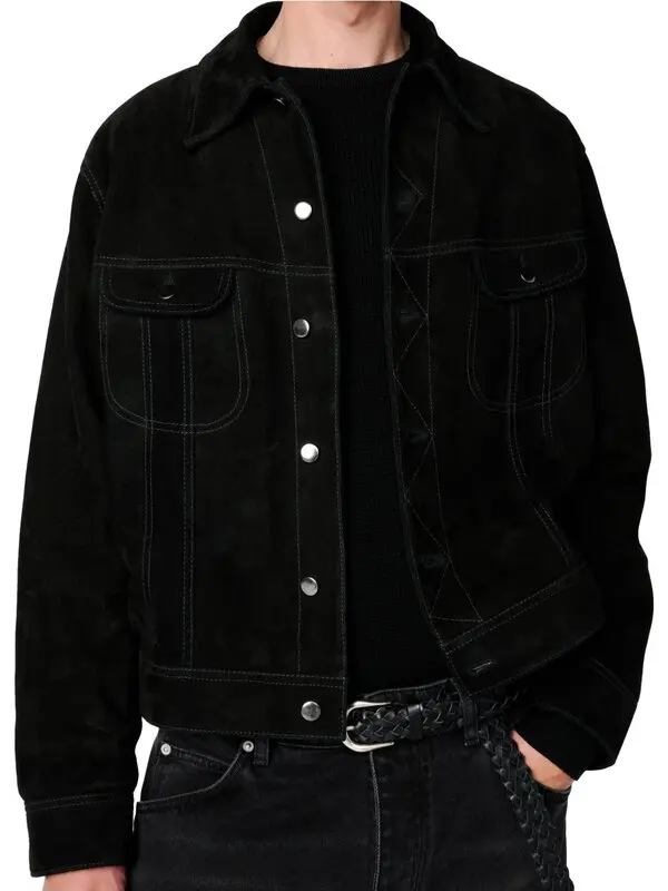 Studio Nicholson Boston Suede Jacket - Black
