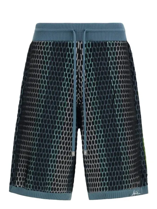 Amiri Striped Knit Shorts - Black