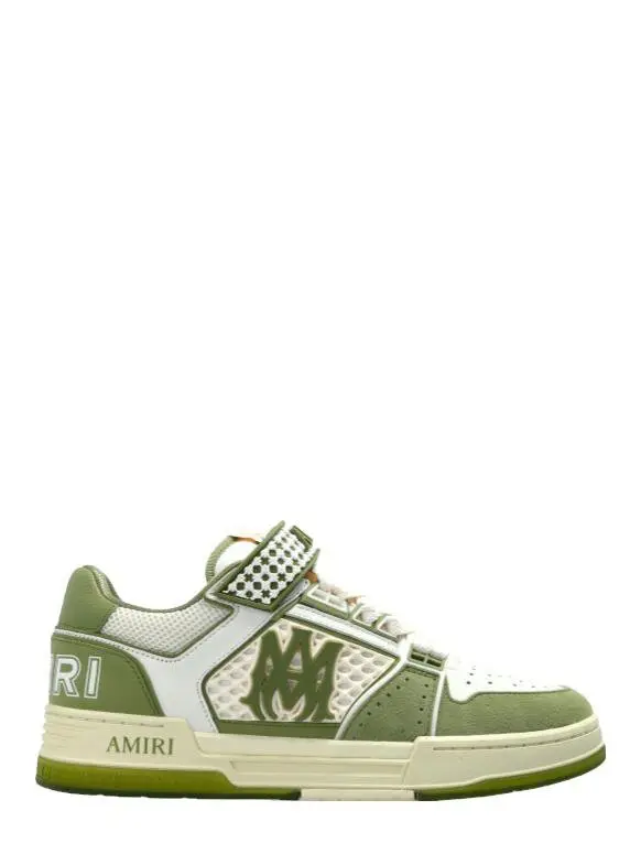 Amiri Logo-appliqué Perforated-detail Sneakers - Green