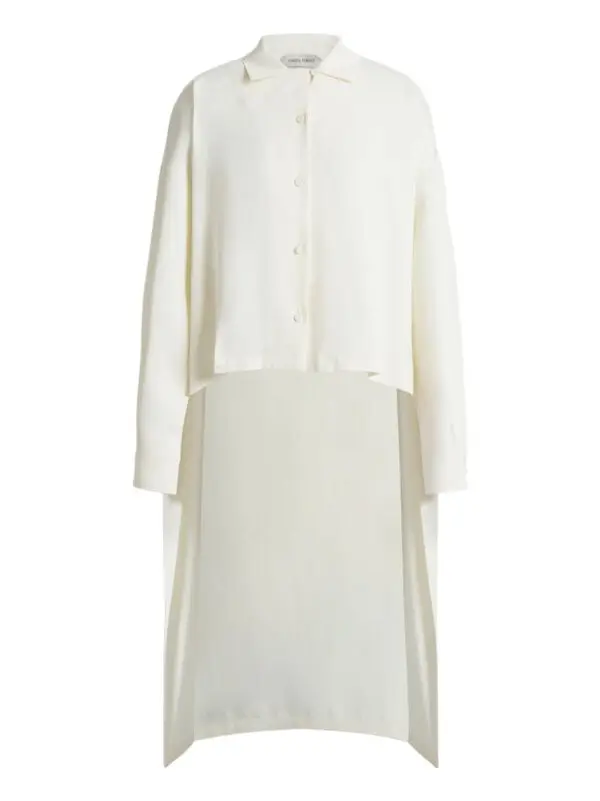 Alberta Ferretti Layered Long Shirt - White