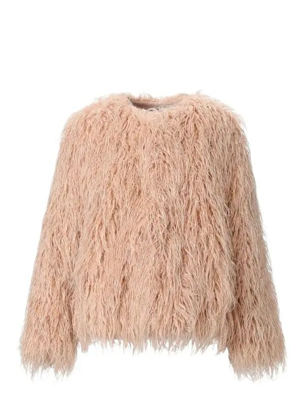 FORTE_FORTE V-neck Jacket - Nude