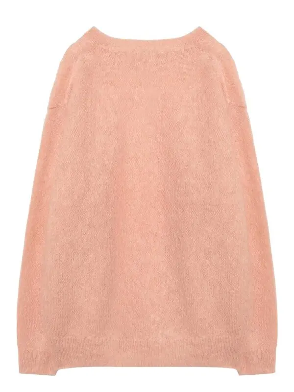 Auralee Mohair And Wool Blend Pullover Sweater - Nude