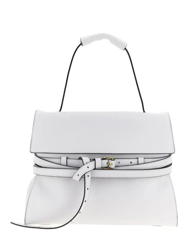 Moschino Embossed Shoulder Bag - White