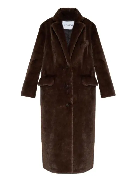 STAND STUDIO Emmie Single-breasted Coat - Brown