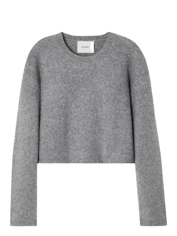 LISA YANG Hazelle Cropped Cashmere-blend Sweater - Gray