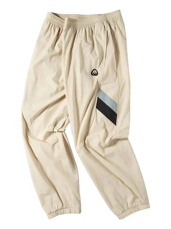 Moose Knuckles Topflight Pants With Contrasting Details - Alabaster Color