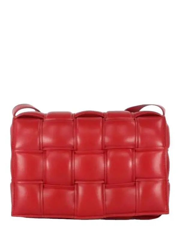 Bottega Veneta Padded Cassette Leather Shoulder Bag - Red