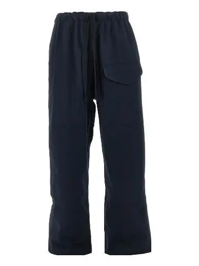 Studio Nicholson Elastic Waist Casual Trousers - Indigo