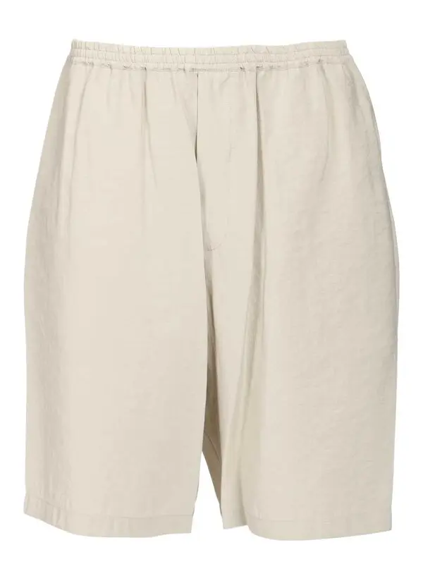 Emporio Armani Peach-finish Bermuda Shorts - Beige