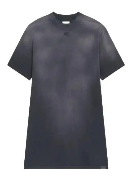 COURREGES Solarized T-shirt Dress - Black