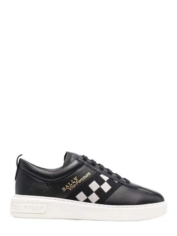 Bally Check-print Low-top Sneakers - Black