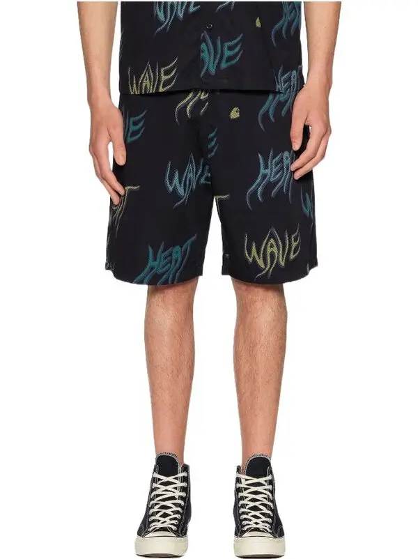 Carhartt Loose Fit Printed Shorts - Black