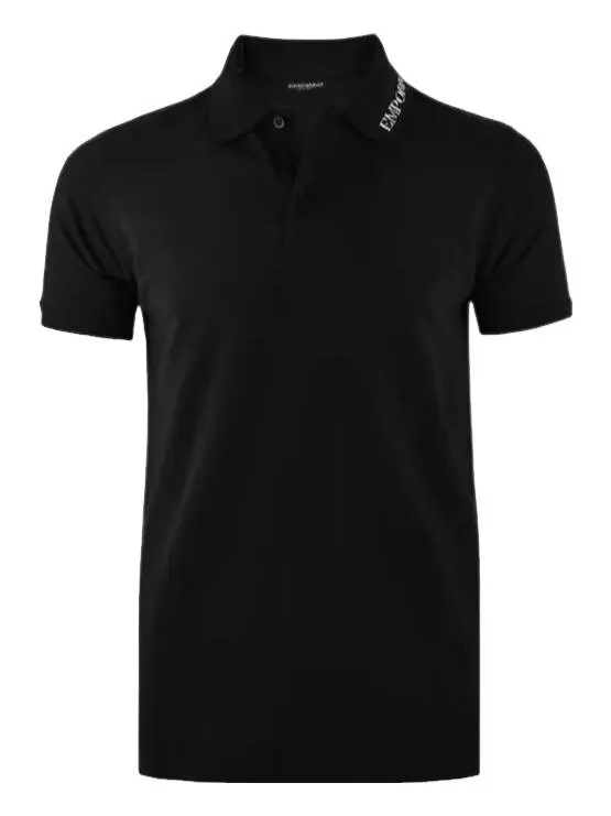 Emporio Armani Short-sleeve Polo Shirt - Black