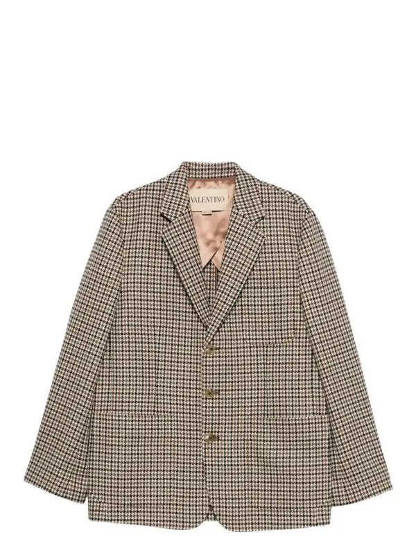 Valentino Garavani Check Blazer - Nude