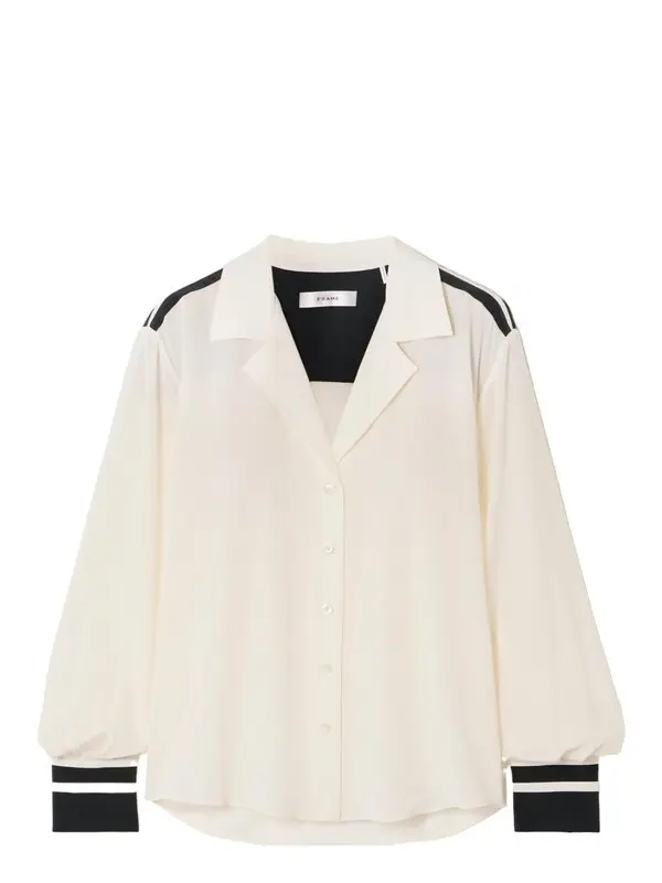 FRAME Striped Long Sleeve Shirt - White