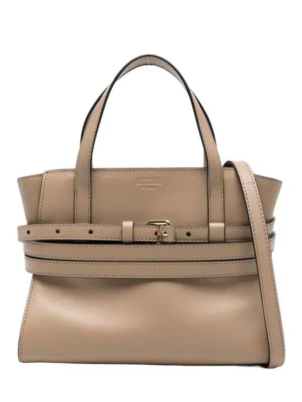 Moschino Buckled Shoulder Strap Handbag - Brown