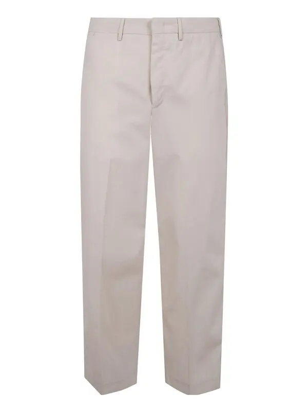 PT TORINO Straight-leg Cotton Trousers - Ice