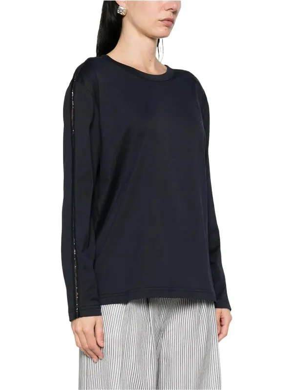 Fabiana Filippi Embellished Crewneck T-shirt - Black