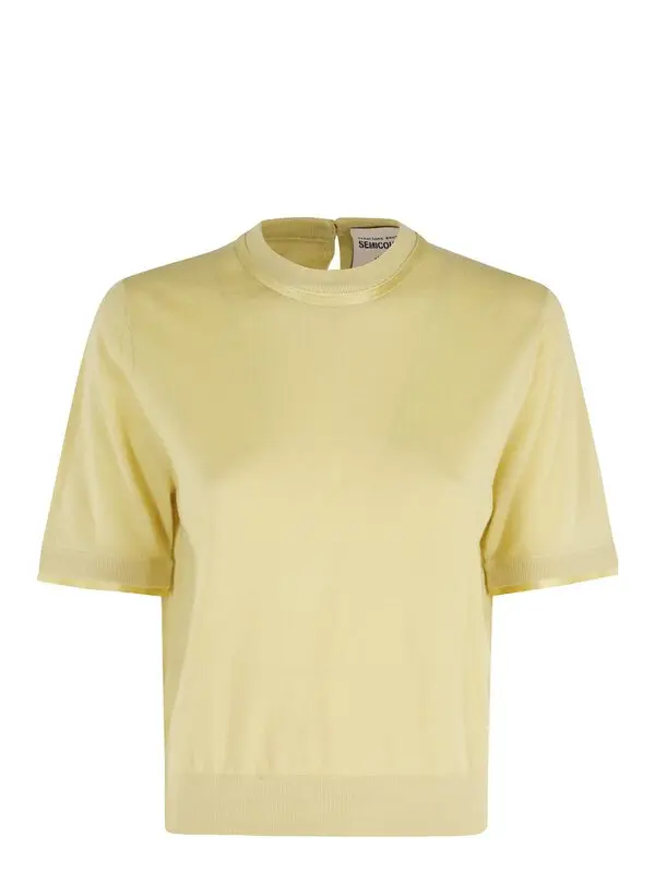 SEMICOUTURE Alma Round-neck T-shirt - Scorza