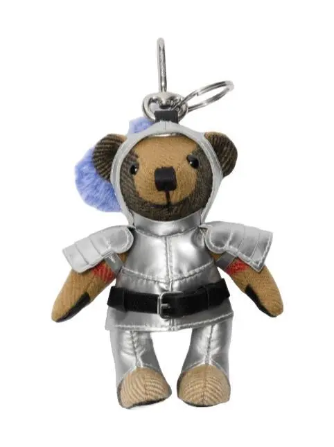 Burberry Thomas Bear Charm With Equestrian Knight Detailing - Silver