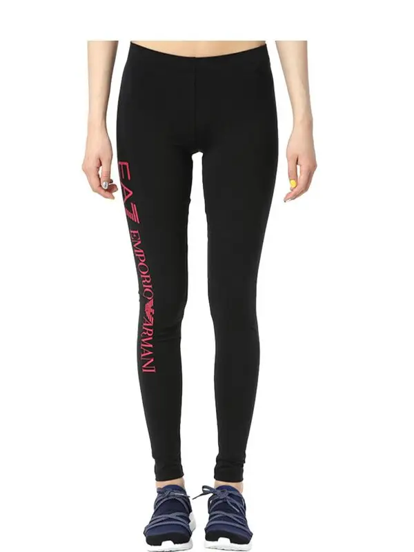 EA7 Logo Details Leggings - Black