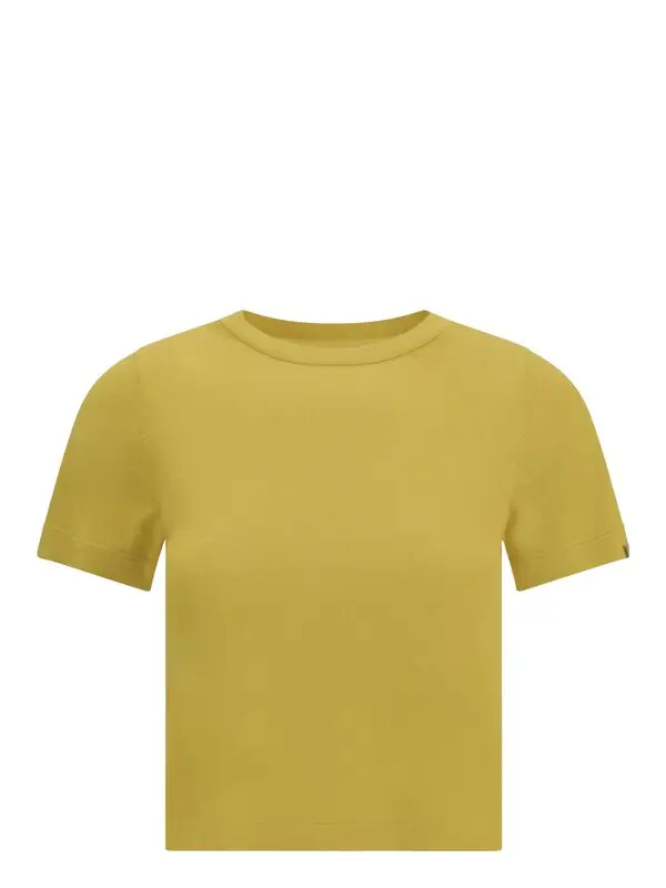 EXTREME CASHMERE X Tina Short-sleeve Knitted Top - Yellow