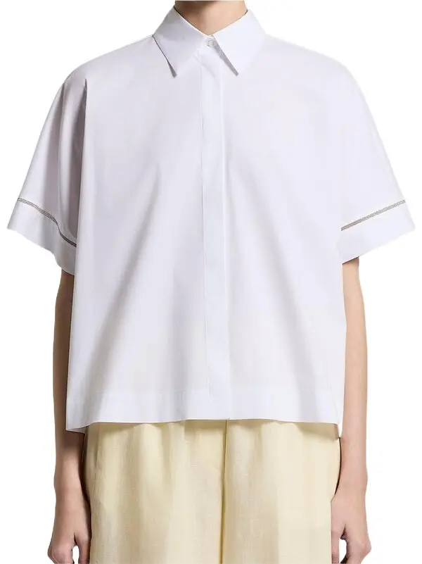 Peserico Embellished Short-sleeve Shirt - White