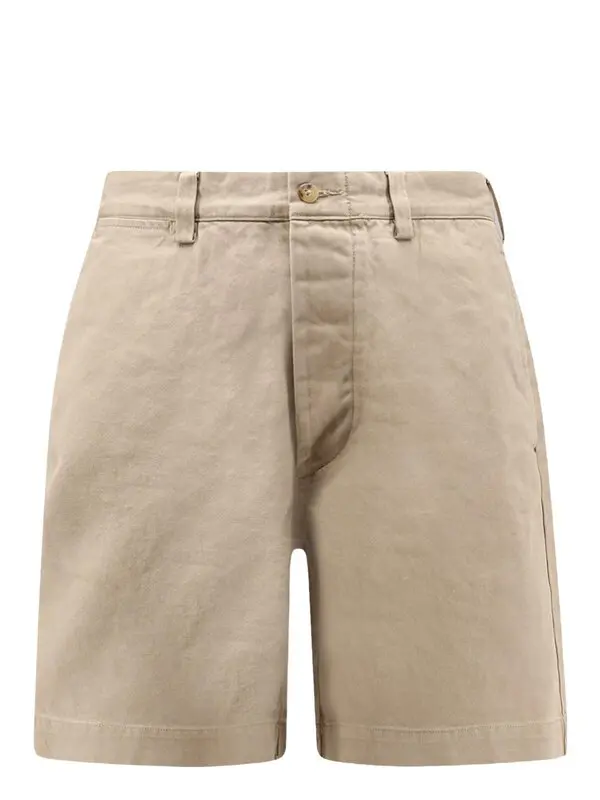 Polo Ralph Lauren Buttoned Shorts With Logo Tag - Khaki